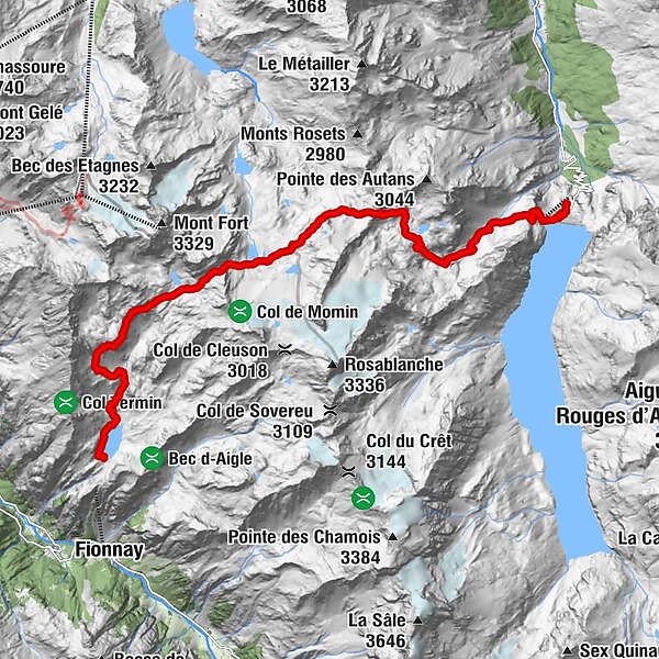cabane Louvie to Dixence - BERGFEX - Wanderung - Tour Wallis