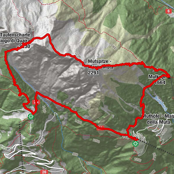 Mutspitze Rundwanderung - BERGFEX - Wanderung - Tour Südtirol