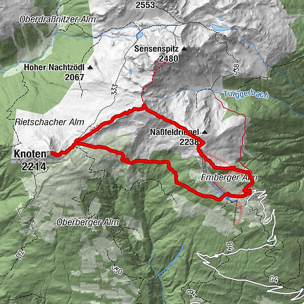 Emberger Alm (Berg im Drautal): Hohe Grändn - KNOTEN - BERGFEX ...