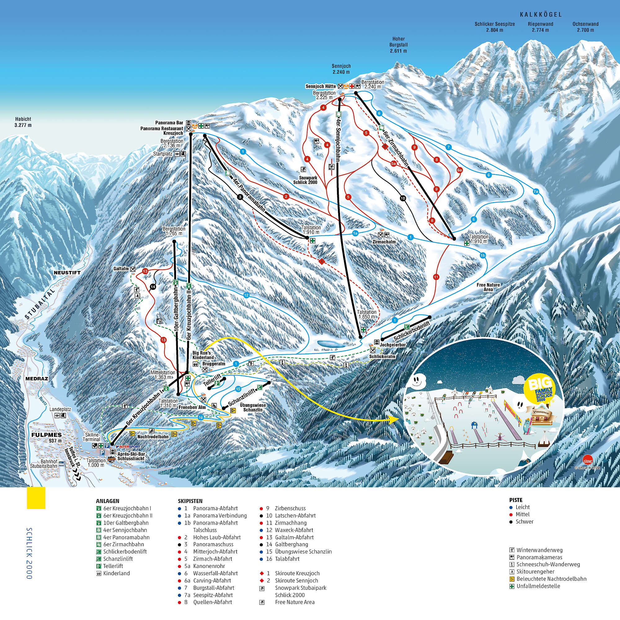 BERGFEX: Station de ski Schlick 2000 - Fulpmes - Vacances de ski ...