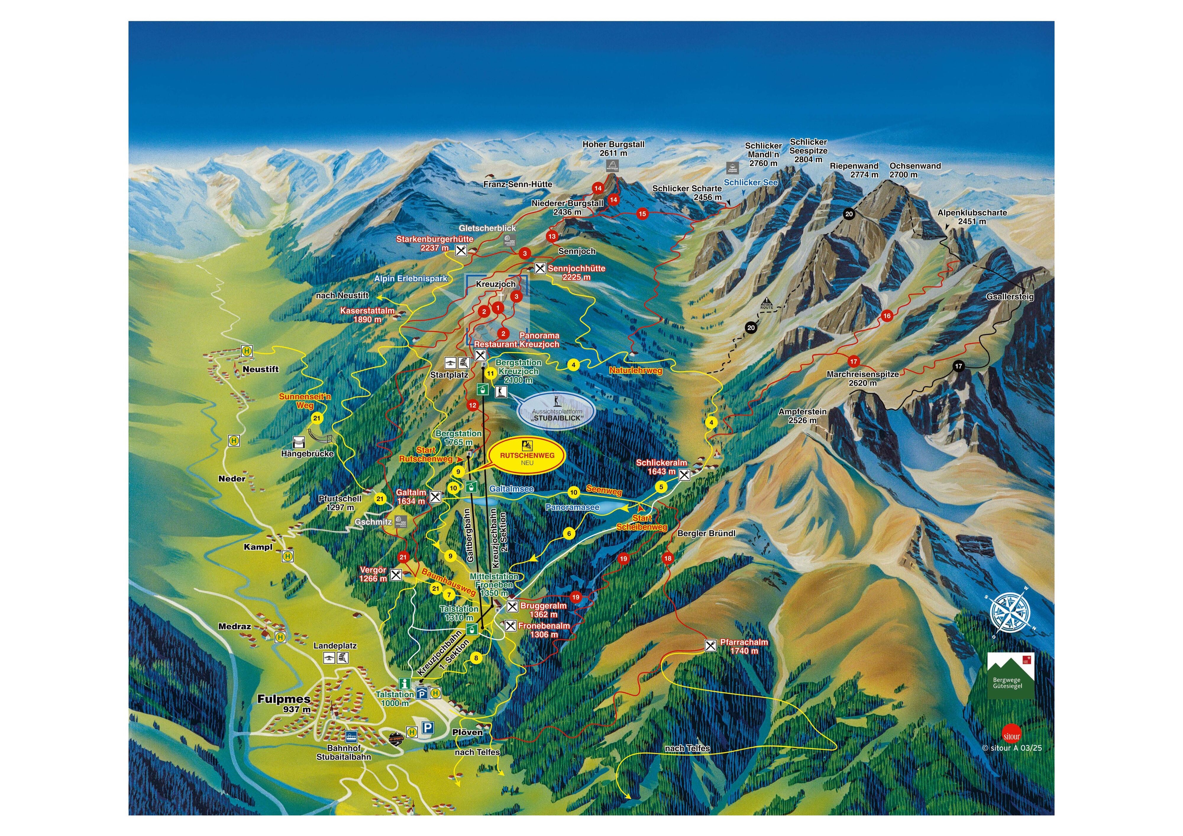 BERGFEX: Skigebied Schlick 2000 - Fulpmes - Skivakantie Schlick 2000 ...