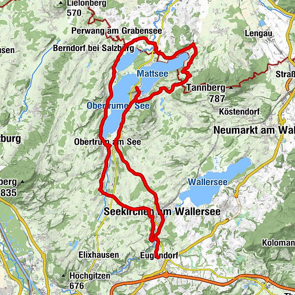Rund um Obertrumer-, Graben- und Mattsee - BERGFEX - Radfahren - Tour ...