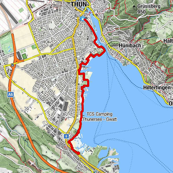 Thun - Thun (See) - Kirche Scherzligen - BERGFEX - Wanderung - Tour ...