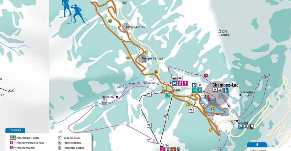 BERGFEX: Langlauf Champex-Lac: Champex-d'en Bas - Langlaufen