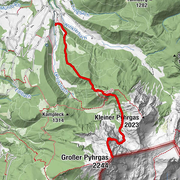 Spital am Pyhrn - Gowilalmhütte - Holzerkar - Großer Pyhrgas - BERGFEX ...