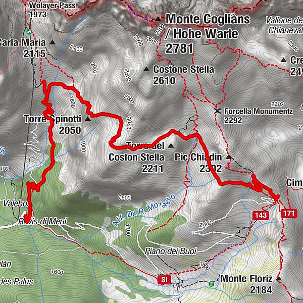 Rifugio Edoardo Tolazzi - Torre Spinotti - Forcella Morarêt - Rifugio ...