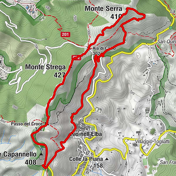 Le Panche - Monte Capannello - Monte Strega - Monte Serra - BERGFEX ...