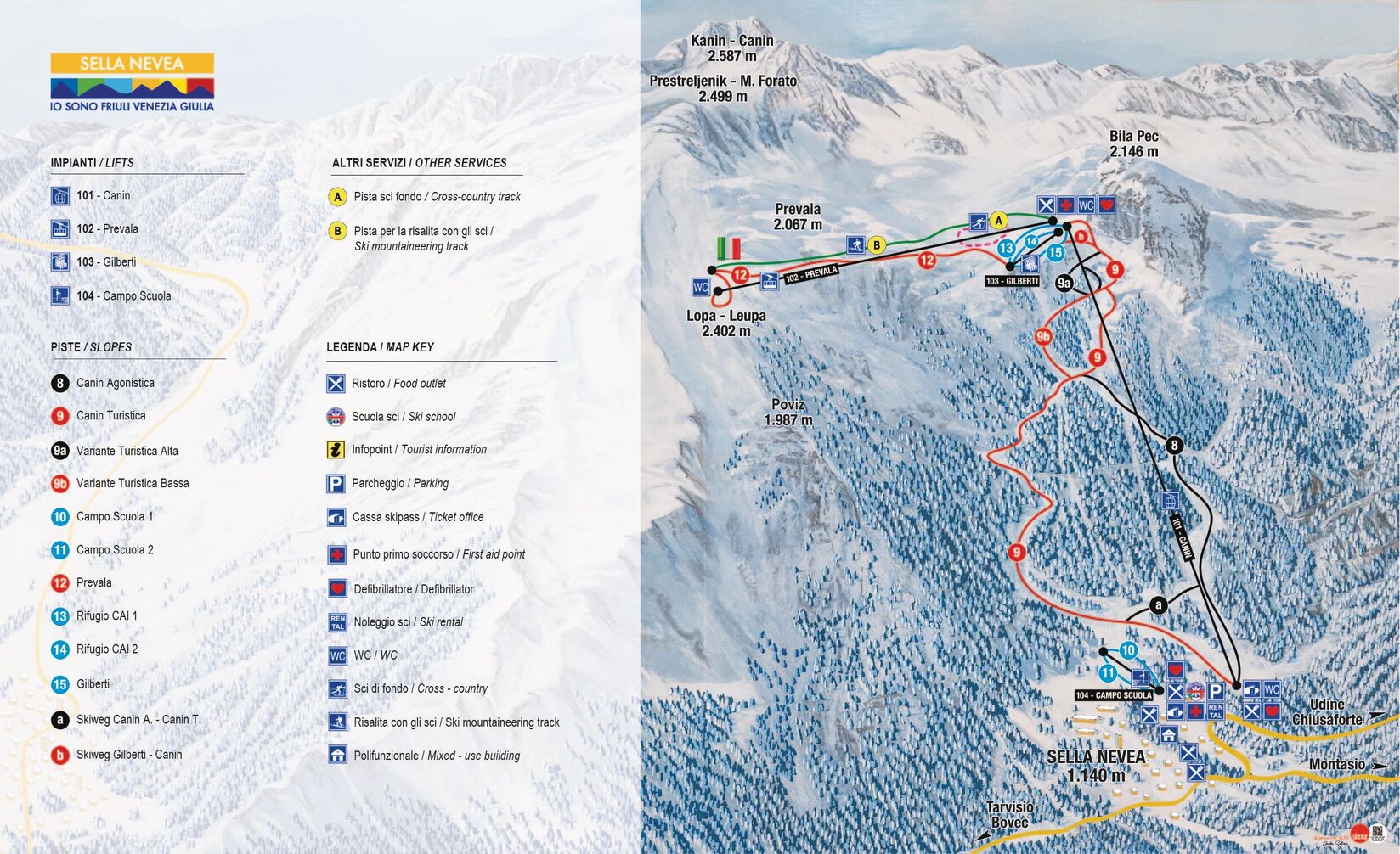 BERGFEX: Skigebiet Sella Nevea - Skiurlaub Sella Nevea