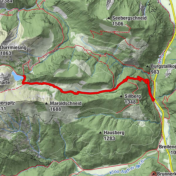 Zum Soinsee aus dem Ursprungtal - BERGFEX - Wanderung - Tour Bayern