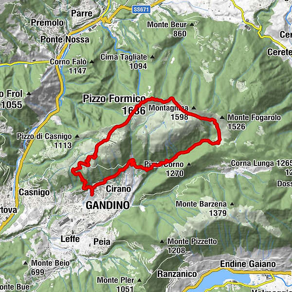 Gandino - Rifugio Monte Farno - Pizzo Formico - Forcella Larga - BERGFEX - Wanderung - Tour ...