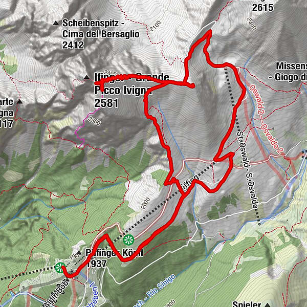 Ifinger-Kuhleitenalm, Schenna Südtirol - BERGFEX - Bergwandern - Tour ...