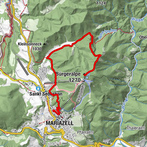 Mariazell - Sankt Sebastian - Bürgeralpe - Edelweißhütte - BERGFEX ...