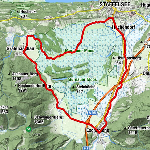 Durchs Murnauer Moos mit dem Fahrrad - BERGFEX - Radfahren - Tour Bayern
