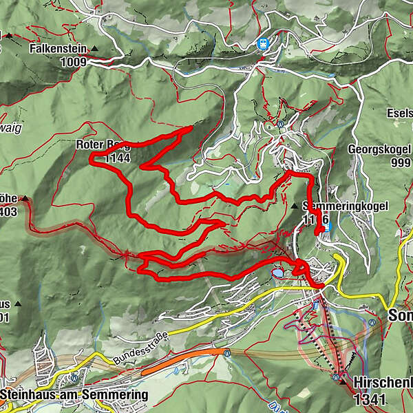Semmeringpass - Südhang - Roter Berg - Semmering - BERGFEX - Wanderung ...