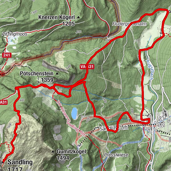 Altaussee - Dristenmoos - Sandling - Blaa Alm - BERGFEX - Wanderung ...
