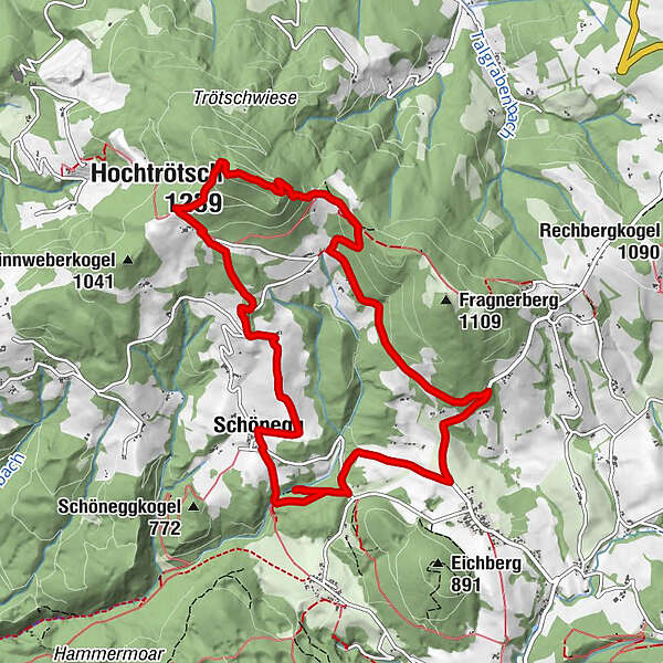 Häuserl im Wald - Hochtrötsch - Schönegg - BERGFEX - Wanderung - Tour ...