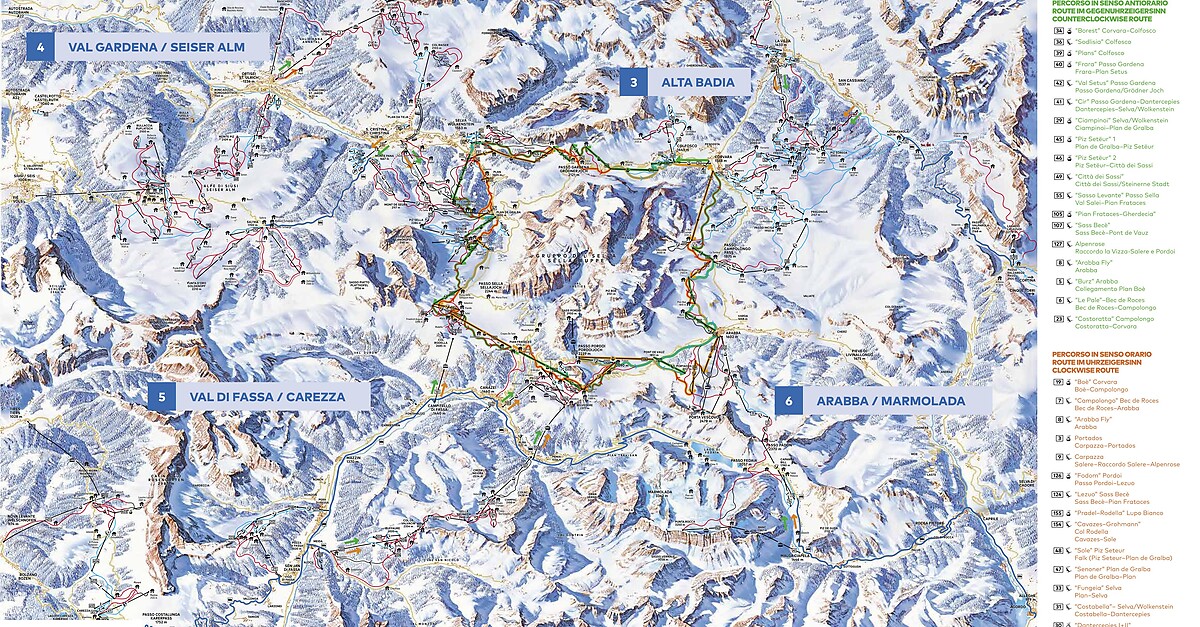 BERGFEX: Skigebied Sellaronda - Dolomiten - Skivakantie Sellaronda ...