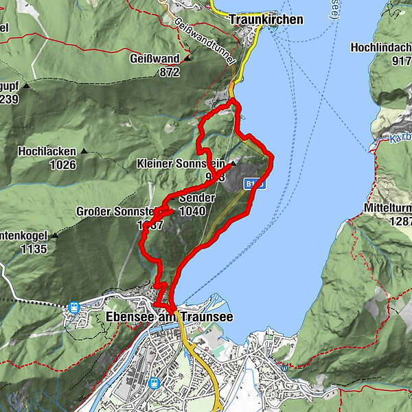 Rundweg Großer & Kleiner Sonnstein, Ebensee am Traunsee, Oberösterreich ...
