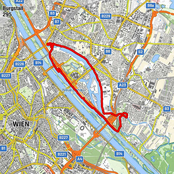 Runde Alte + Neue Donau - BERGFEX - Wanderung - Tour Wien