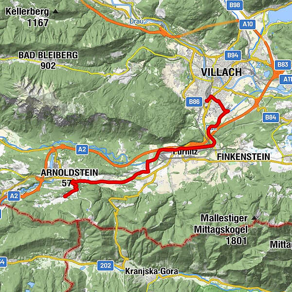 Villach-Arnoldstein - BERGFEX - Wanderung - Tour Kärnten