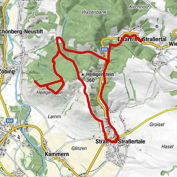 Straß im Straßertale - Eisenbocks Strasserhof - Elsarn im Straßertal - Heiligenstein - BERGFEX ...