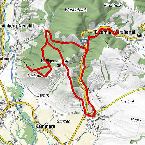 Straß im Straßertale - Eisenbocks Strasserhof - Elsarn im Straßertal - Heiligenstein - BERGFEX ...