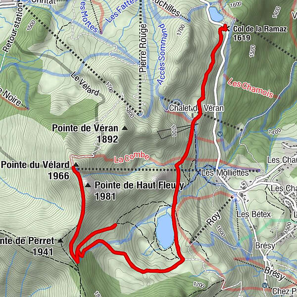 Col de la Ramaz - Le Yam - Pointe de Haut Fleury - Pointe du Vélard ...