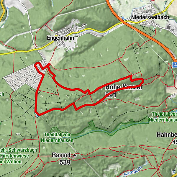 Engenhahn - Hohe Kanzel - BERGFEX - Wanderung - Tour Hessen