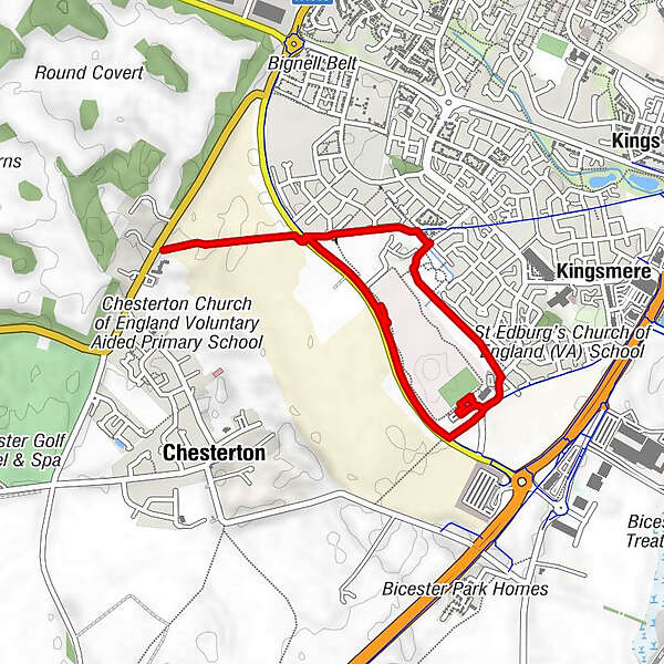 Bicester - Kingsmere Park Play Area - BERGFEX - Wanderung - Tour England