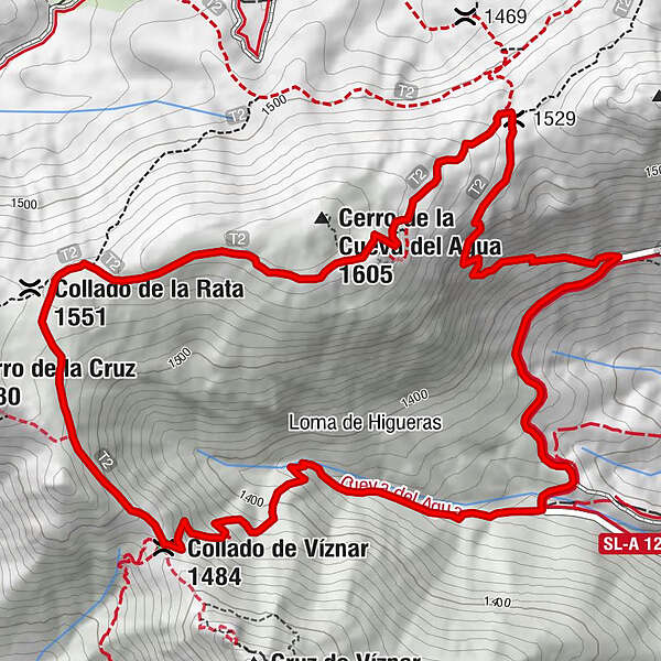 Víznar - Collado de Víznar - Collado de la Rata - Cerro de la Cueva del ...
