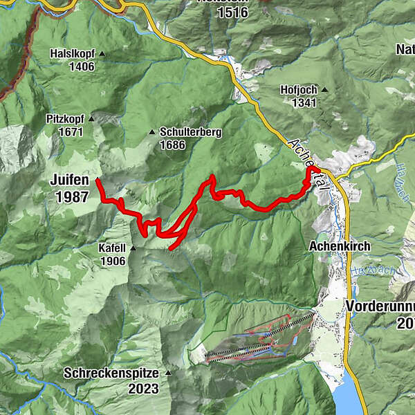 Gemeinde Achenkirch - Falkenmoosalm - Juifen - Hochplatte - BERGFEX ...