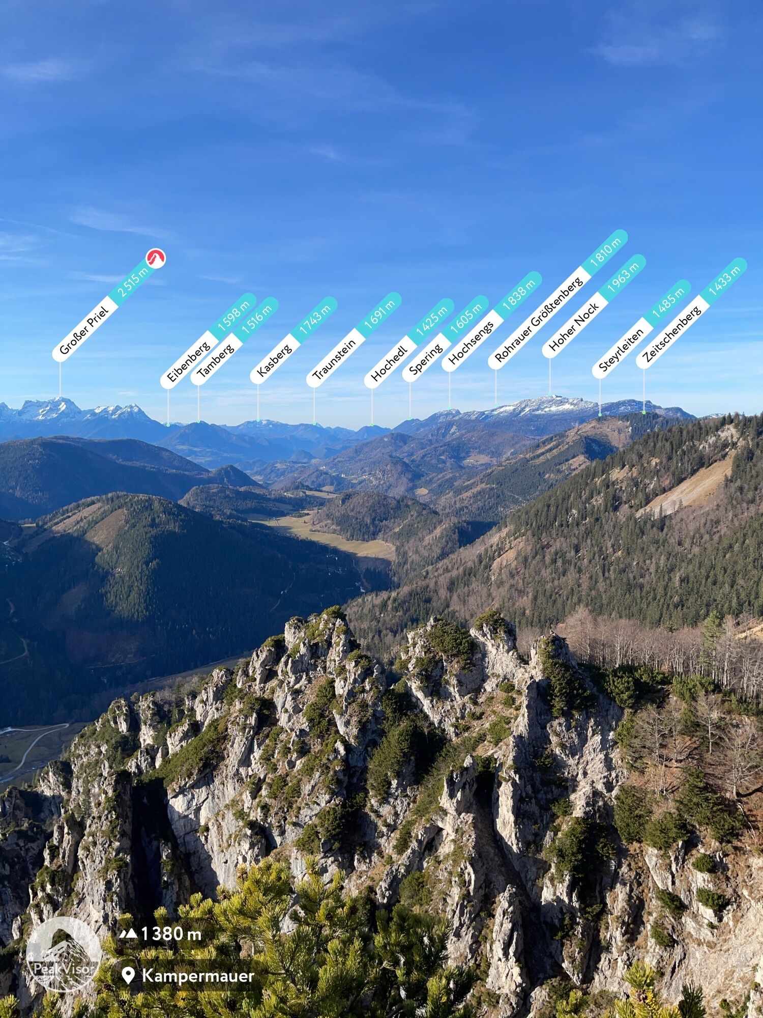 Karlkreuz / Kampermauer / Schwarzkogel / Rosenau am Hengstpaß ...